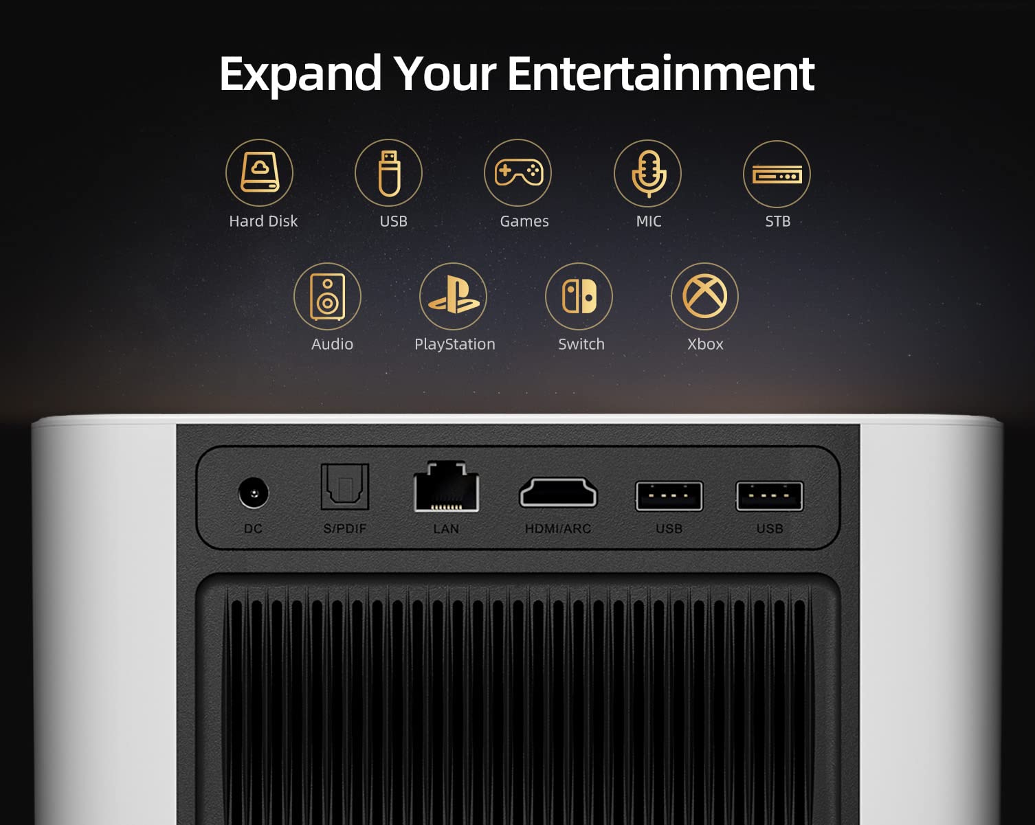 Dangbei Neo Smart Projector, Netflix Officially-Licensed Portable Projector with WiFi and Bluetooth, Compact Native 1080P Movie Projector, HDR10, Auto Keystone, Auto Focus, 2x6W Dolby Audio Speakers