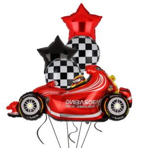 race car balloons tire balloon car wheel balloons baby shower kids two fast speedy race car themed birthday party decor supplies 5 pcs kit