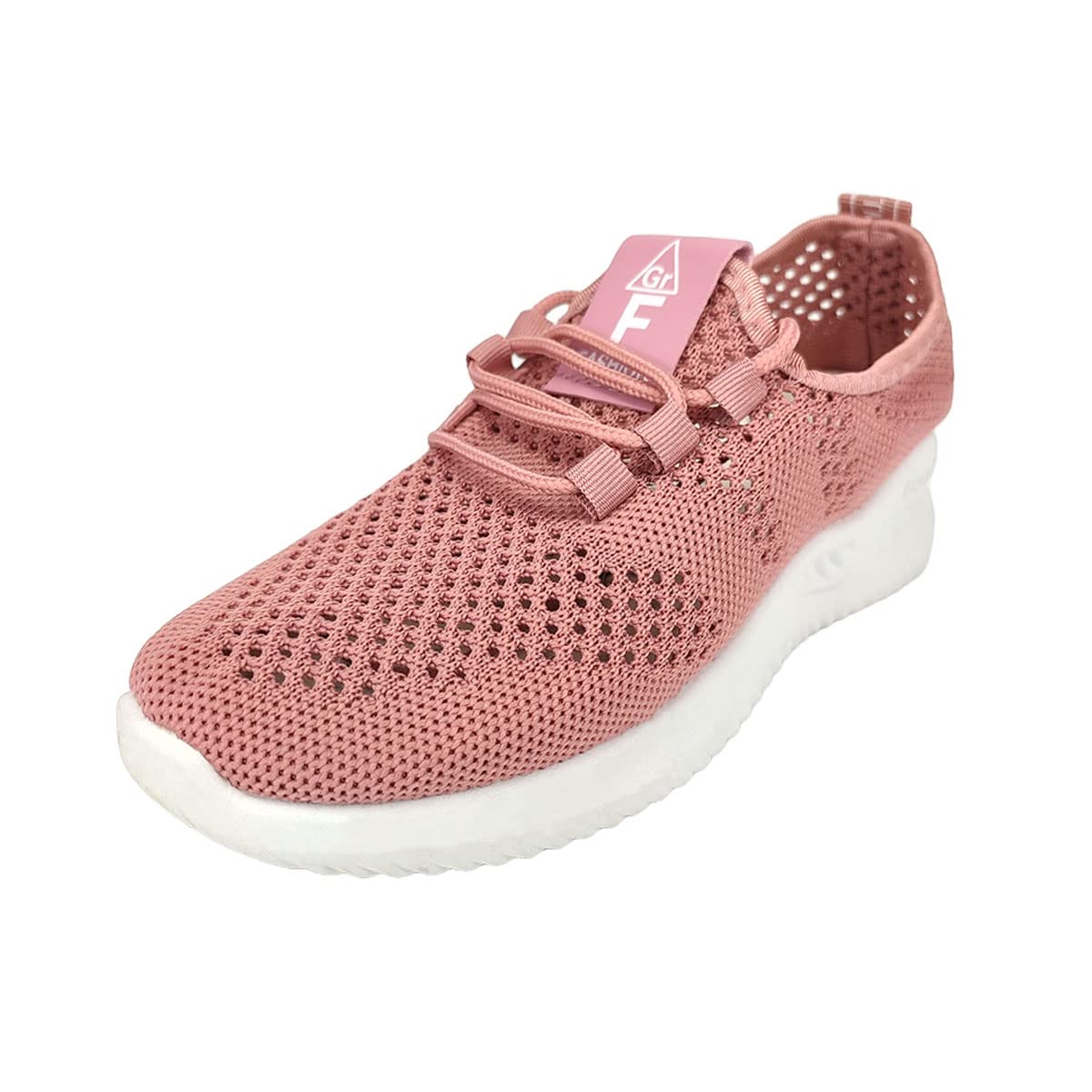 Hohxil Womens Sneakers Mesh Workout Running Walking Fashion Sneakers Lightweight Breathable Non Slip Gym Comfort Casual Memory Foam Tennis Jogging Shoes for Women Pink