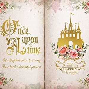 Avezano Once Upon a Time Backdrop Fairy Tale Birthday Party Background Old Opening Story Book Ancient Castle Wedding Baby Shower Birthday Party Decorations Banner Props(7x5ft)