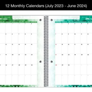 Dated Middle High School Student Planner 2023-2024 Academic School Year, ‎Medium (6.75" by 9") Matrix Style Datebook with Boulder Cover