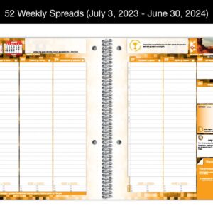 Dated Middle High School Student Planner 2023-2024 Academic School Year, ‎Medium (6.75" by 9") Matrix Style Datebook with Boulder Cover