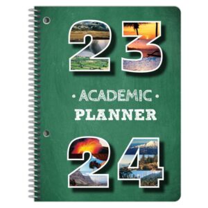 Dated Middle High School Student Planner 2023-2024 Academic School Year, ‎Medium (6.75" by 9") Matrix Style Datebook with Boulder Cover