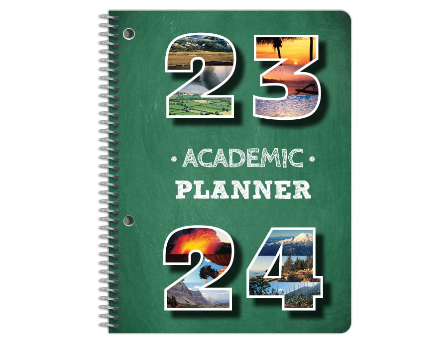 Dated Middle High School Student Planner 2023-2024 Academic School Year, ‎Medium (6.75" by 9") Matrix Style Datebook with Boulder Cover