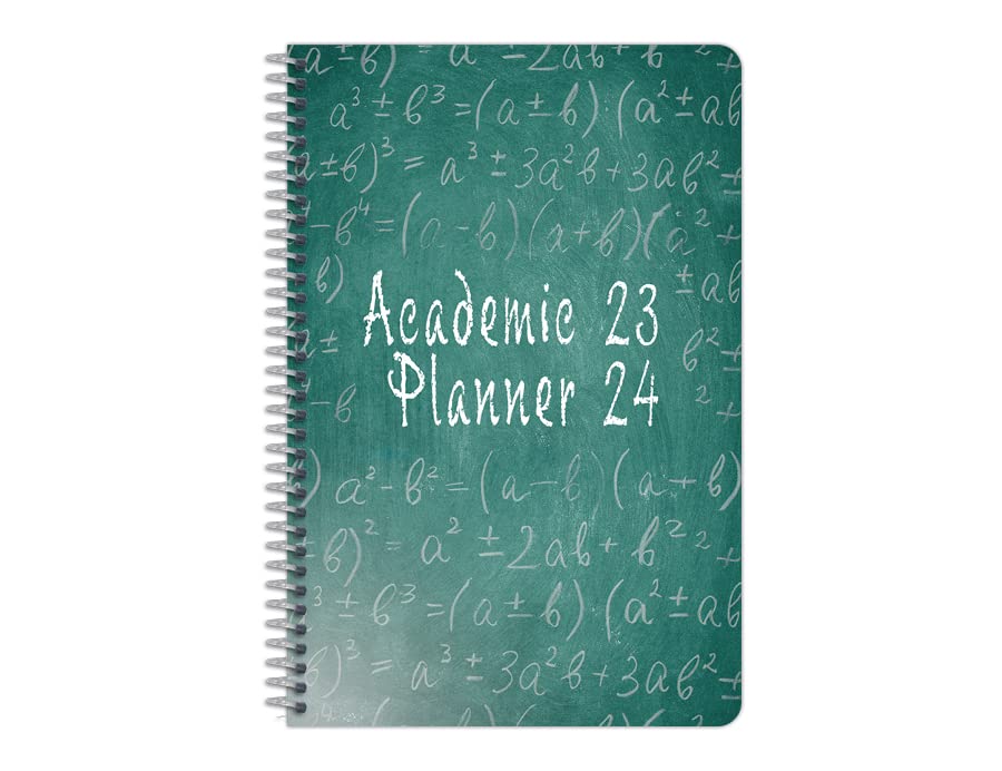 Dated High School Student Planner 2023-2024 Academic School Year, Small (5.5" by 8.5") Block Style Datebook with Classic High Block Cover