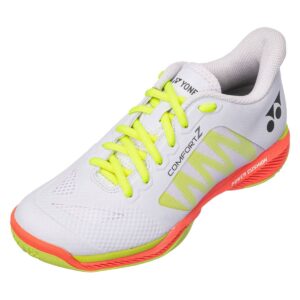 yonex power cushion comfort z3 womens indoor court shoe (white) (us_footwear_size_system, adult, women, numeric, medium, numeric_9)