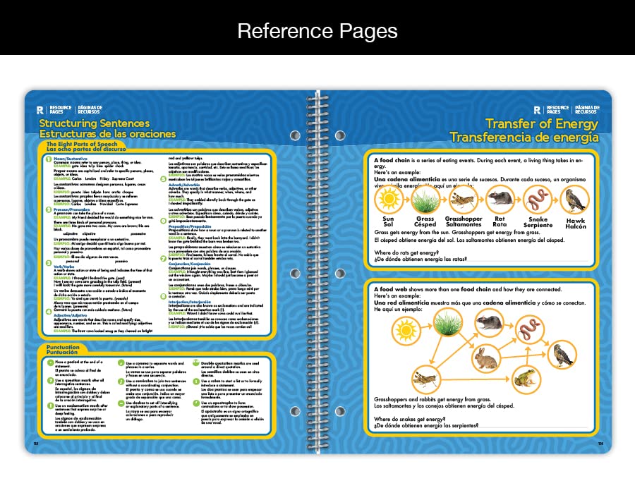 Dated Bilingual Elementary Student Planner for the 2023-2024 Academic School Year, Large (8.5" by 11") Matrix Style Datebook with Classic Bilingual Elementary Matrix Cover