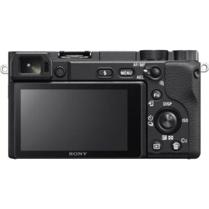 Sony a6400 Mirrorless Camera (ILCE-6400/B) + 64GB Card + 2 x NPF-W50 Battery + Card Reader + LED Light + Corel Photo Software + Case + Flex Tripod + Hand Strap + Memory Wallet + More (Renewed)