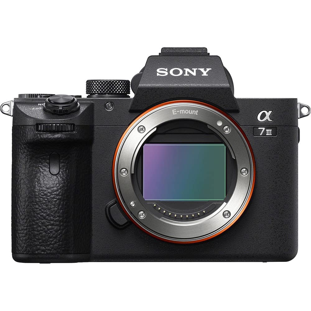 Sony a7 III Mirrorless Camera (ILCE7M3/B) + 64GB Memory Card + Bag + 2 x NP-FZ100 Compatible Battery + Card Reader + LED Light + Corel Photo Software + Flex Tripod + Hand Strap + More (Renewed)