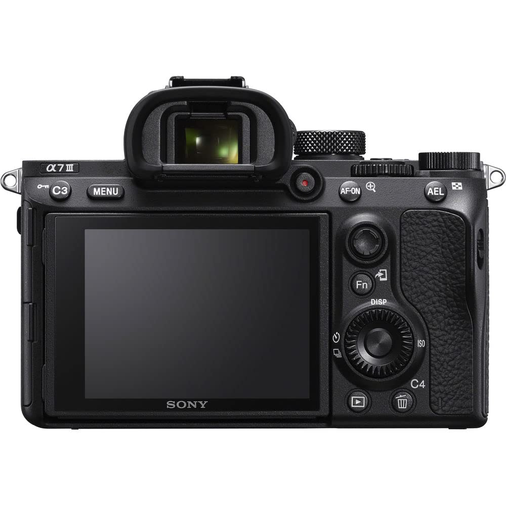 Sony a7 III Mirrorless Camera (ILCE7M3/B) + 64GB Memory Card + Bag + 2 x NP-FZ100 Compatible Battery + Card Reader + LED Light + Corel Photo Software + Flex Tripod + Hand Strap + More (Renewed)