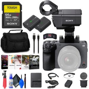 sony fx30 digital cinema camera with xlr handle unit (ilme-fx30) + 64gb sf-g tough card + bag + np-fz100 compatible battery + external charger + corel photo software + flex tripod + more (renewed)