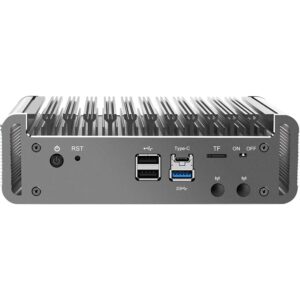 CWWK 12th Generation Intel 2.5G Soft Router PC Celeron J6412 4 Network Ports i226-V LAN Fanless Mini PC Firewall Computer (No RAM No SSD)