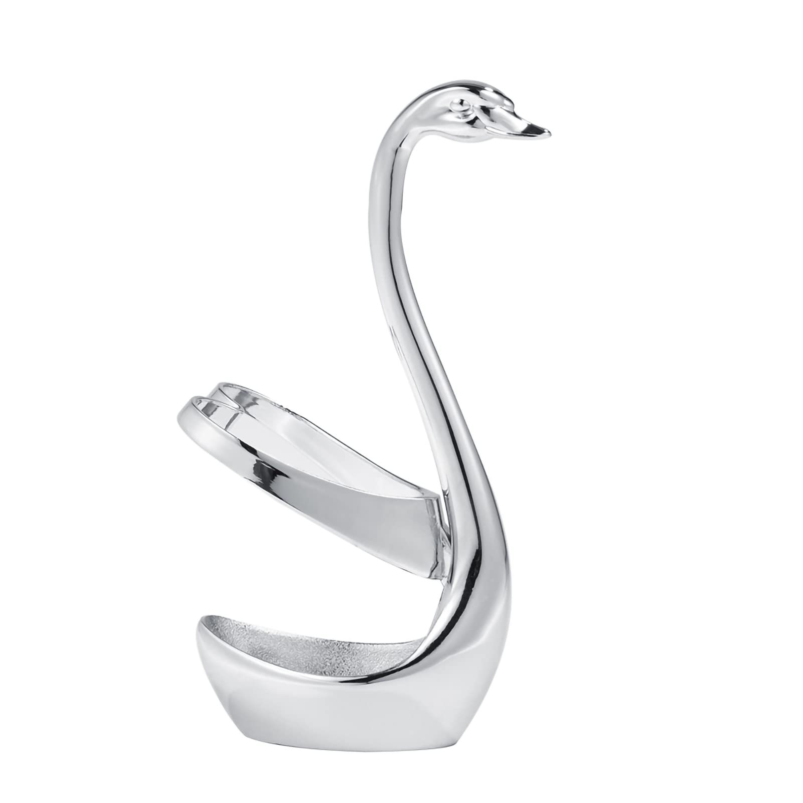 Swan Shaped Stainless Steel Spoon Holder Fork Spoon Stand Holder Kitchen Coffee Utensils Tableware Set for Home Business Wedding Gift Hotel(Heart-shaped)