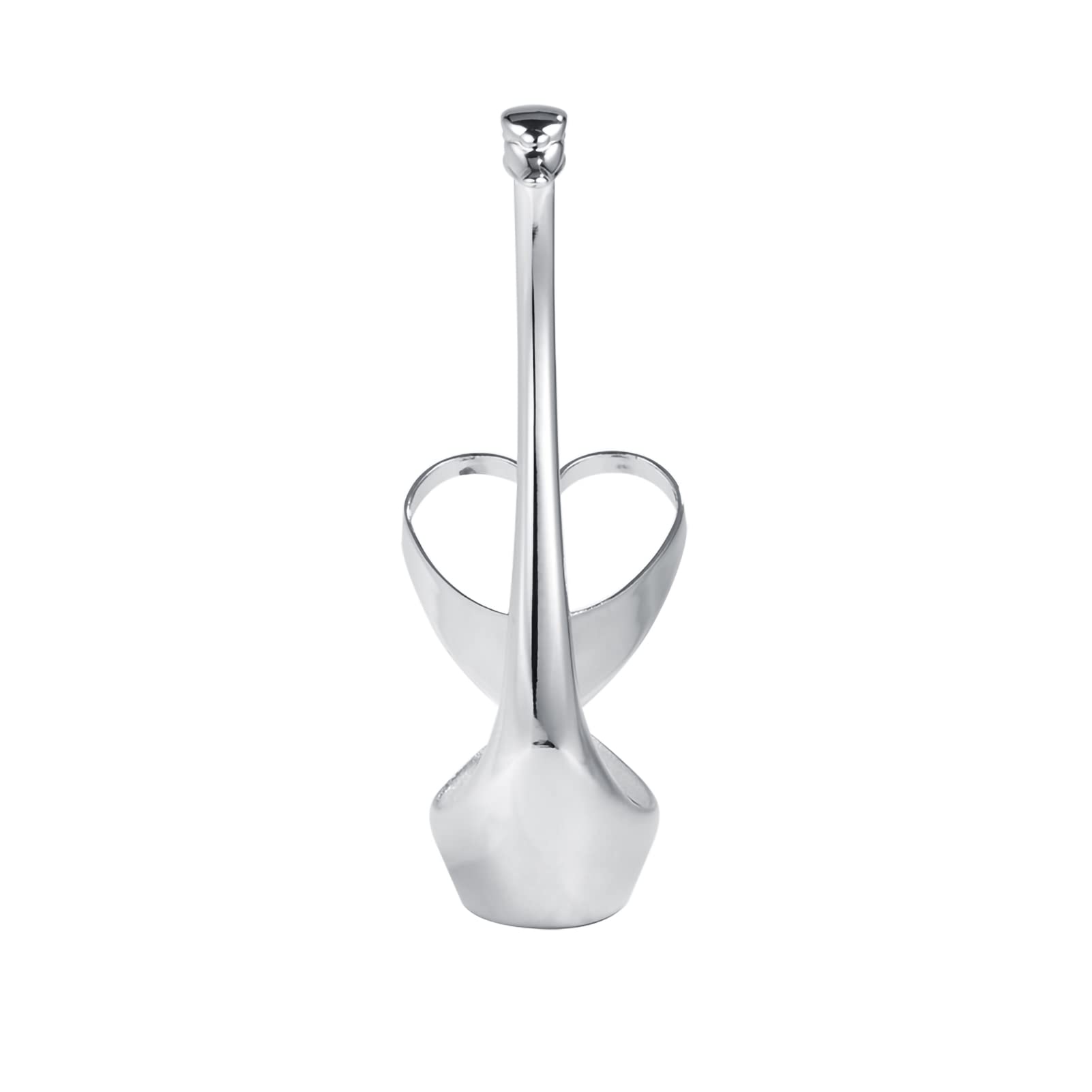 Swan Shaped Stainless Steel Spoon Holder Fork Spoon Stand Holder Kitchen Coffee Utensils Tableware Set for Home Business Wedding Gift Hotel(Heart-shaped)