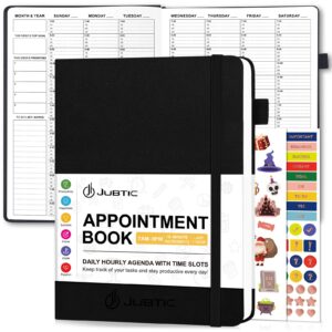 JUBTIC Appointment Book, A4, Black