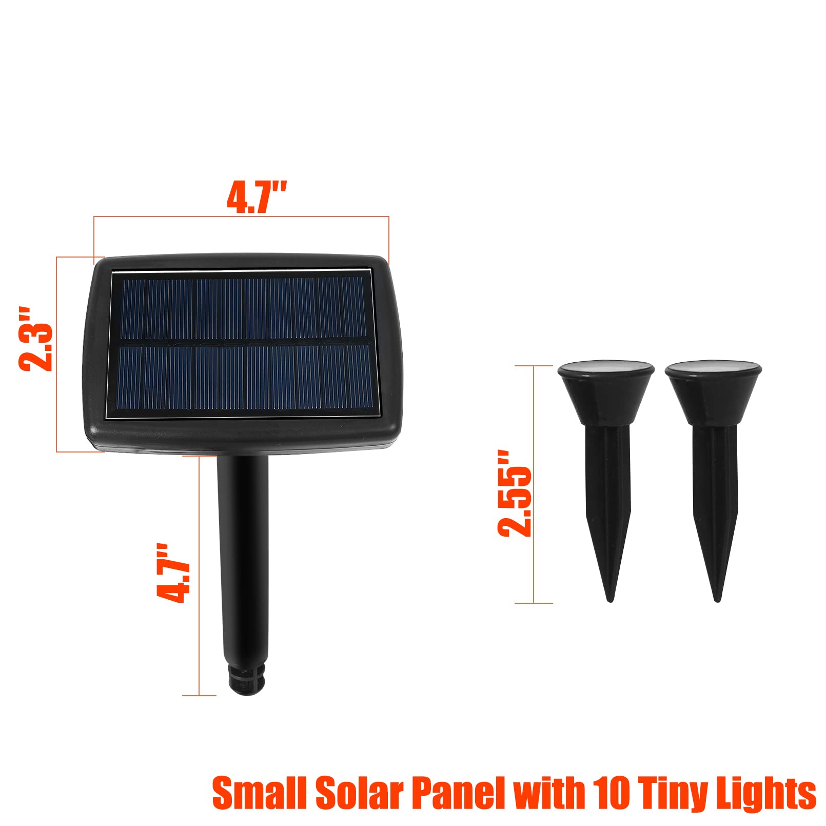 Luwint Solar Pathway Ground Lights, Waterproof LED Solar Garden Landscape Lighting Outdoor Spotlights, 10 Pack Tiny Lights in 1 Solar Powered Panel