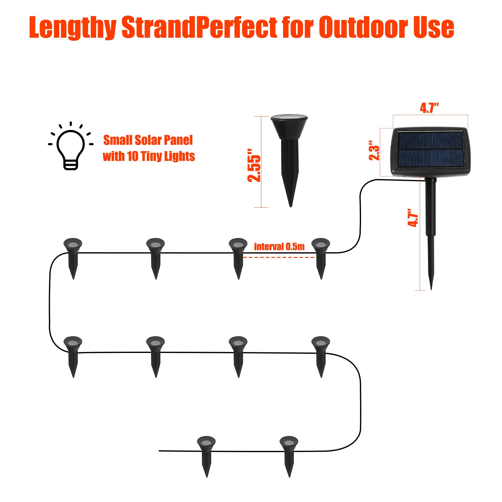 Luwint Solar Pathway Ground Lights, Waterproof LED Solar Garden Landscape Lighting Outdoor Spotlights, 10 Pack Tiny Lights in 1 Solar Powered Panel