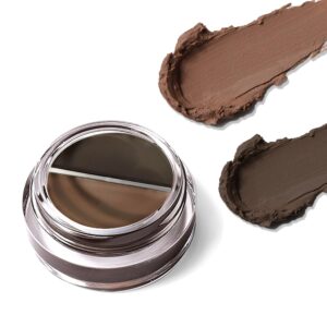 pasarose eyebrow pomade, waterproof eyebrow cream, makeup brow, fills and shapes brows, long-lasting, coffee gray and natural brown