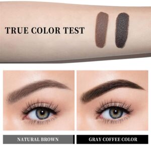 PasaRose Eyebrow Pomade, Waterproof Eyebrow Cream, Makeup Brow, Fills and Shapes Brows, Long-lasting, Coffee Gray and Natural Brown