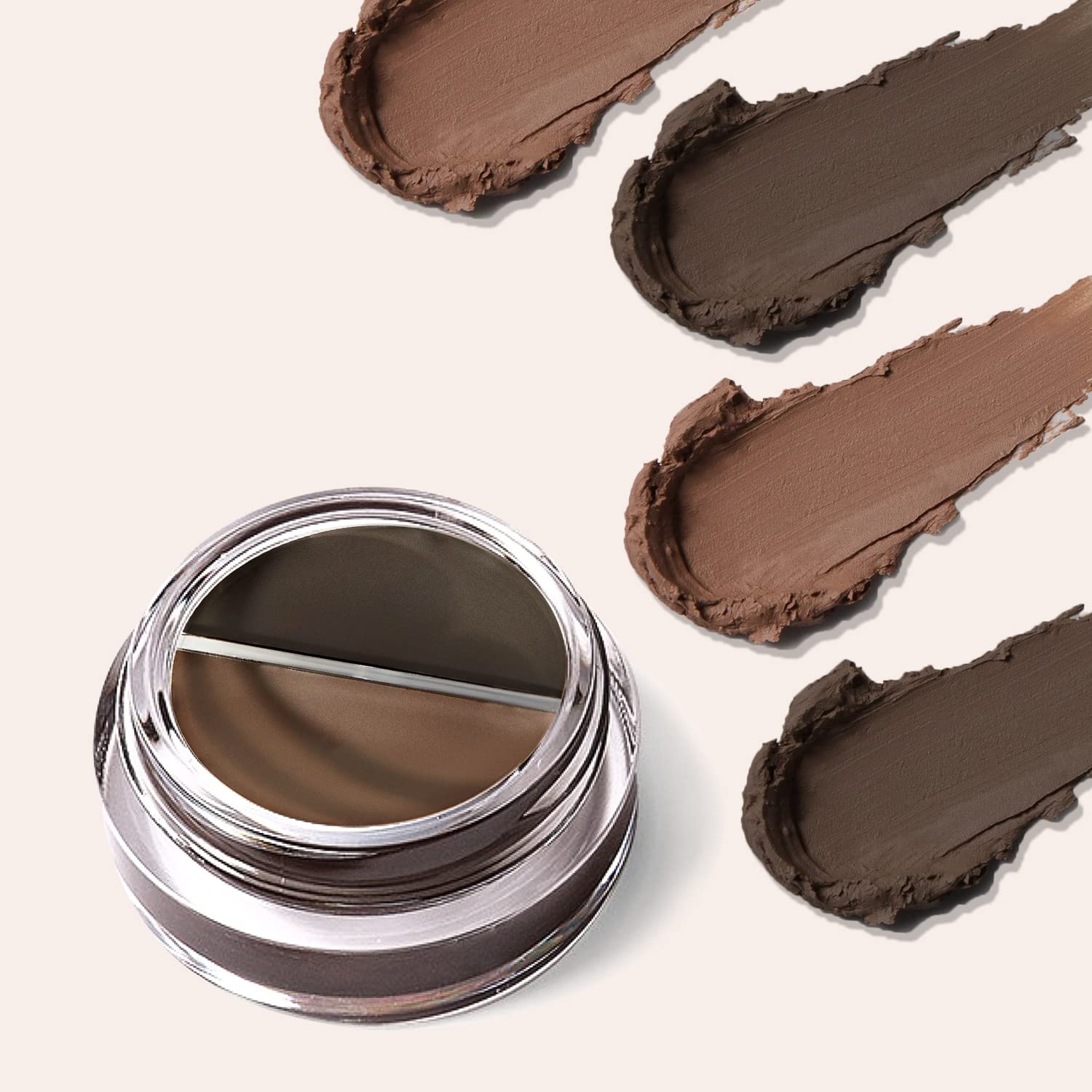 PasaRose Eyebrow Pomade, Waterproof Eyebrow Cream, Makeup Brow, Fills and Shapes Brows, Long-lasting, Coffee Gray and Natural Brown