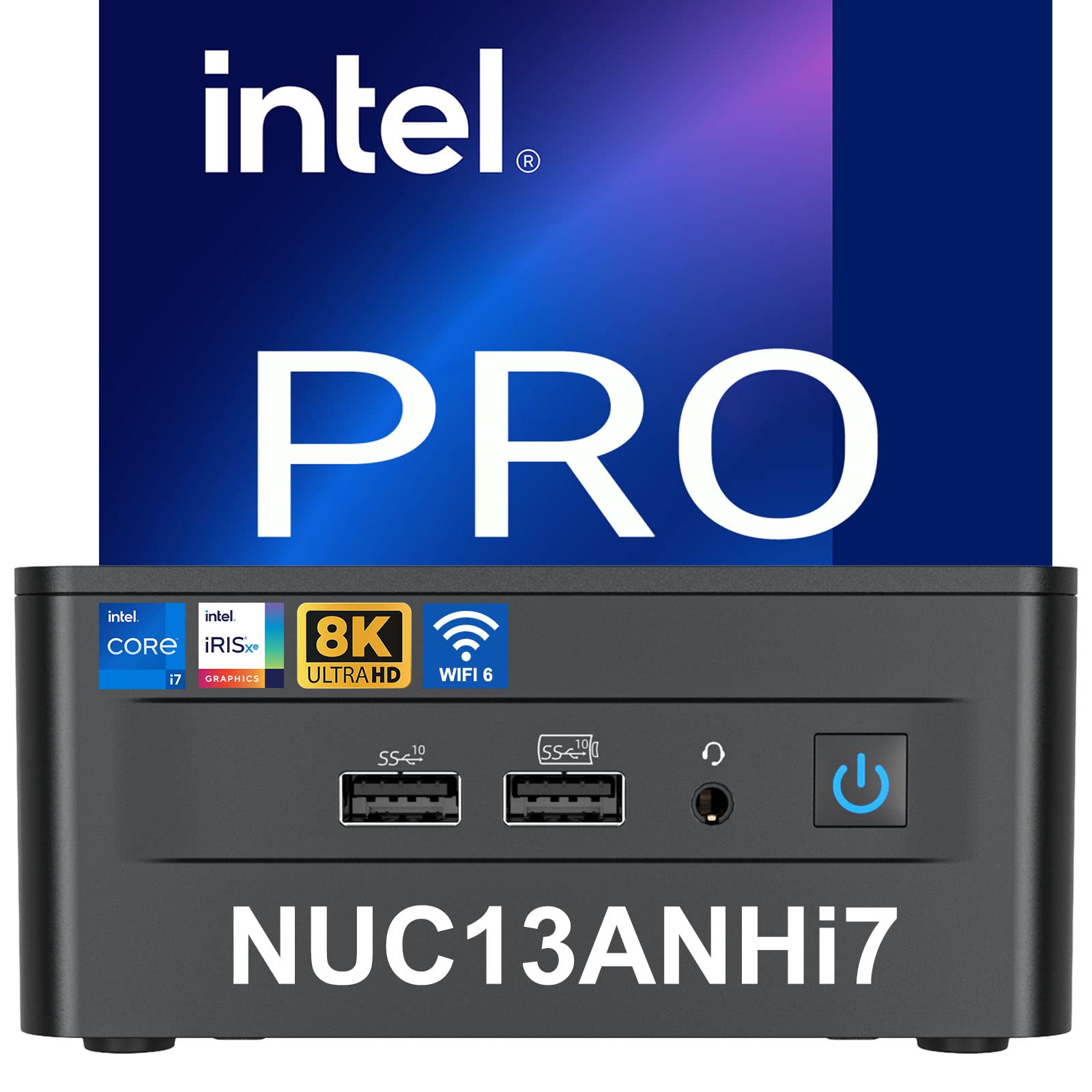 Intel NUC 13 Pro, Arena Canyon NUC13ANHi7 Mini PC with Core i7-1360P Processor, Intel Iris Xe Graphics, 32GB RAM&1TB NVMe SSD (12C/16T/18M Cache,Up to 5.0GHz) Support 8K/WiFi6E/BT5.3-Win11 Pro