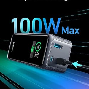 Anker Prime Power Bank, 20,000mAh Portable Charger with 200W Output, Smart Digital Display, 2 USB-C and 1 USB-A Port Compatible with iPhone 15/14/13 Series, Samsung, MacBook, Dell, and More