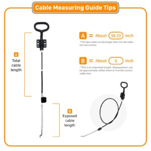 Baridwon Recliner Pull Cable Replacement Parts, D-Ring Release Pull Handle with S Tip for Sofa and Couch Recliner Repair, Exposed Length 5Inch - 2 Pack