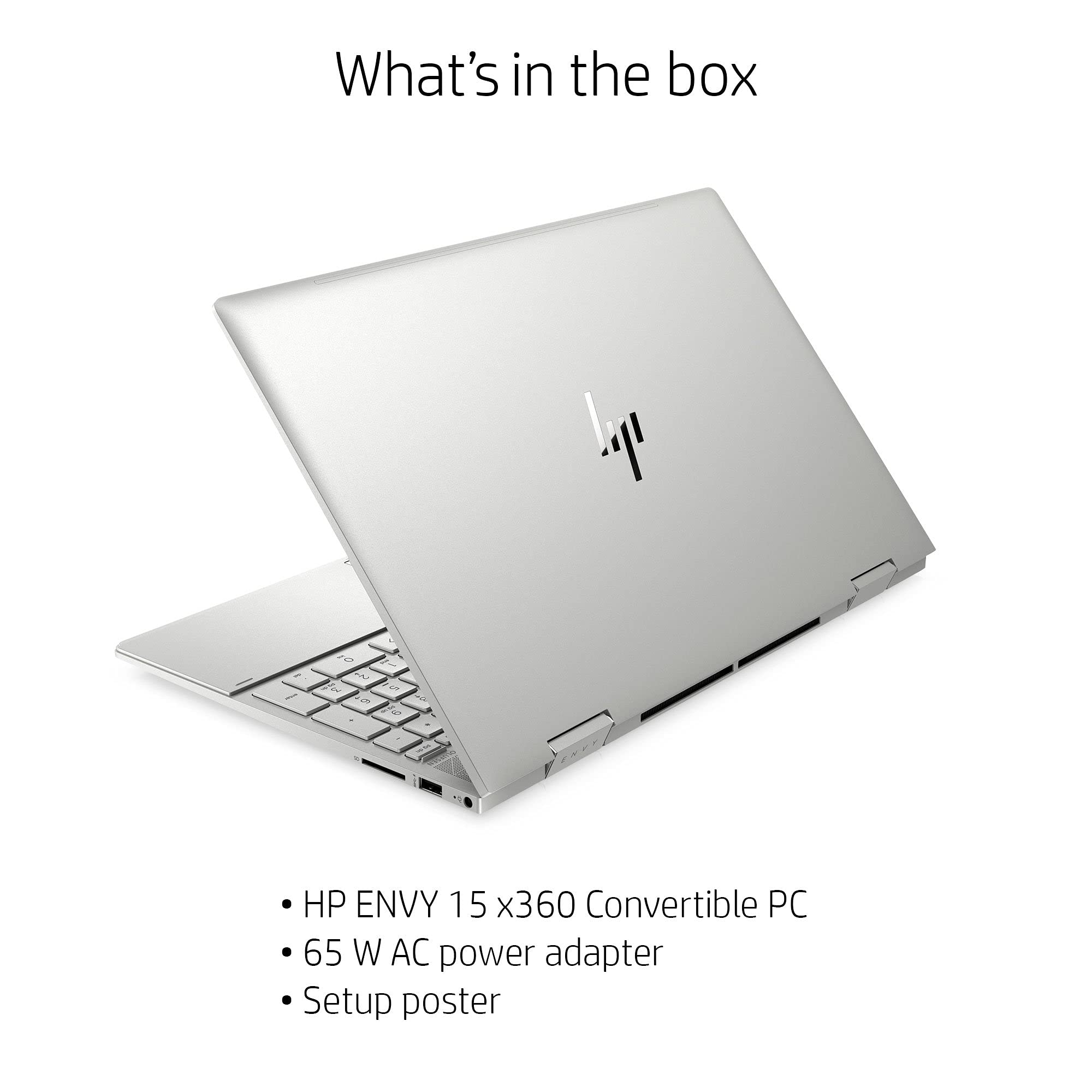 HP Newest Envy x360 Convert 15.6" FHD IPS Touchscreen Premium 2-in-1 Laptop, 11th Gen Intel Quad-Core i5-1135G7, 32GB RAM, 512GB PCIe SSD, Backlit Keyboard, Fingerprint, Windows 10 Home + HDMI Cable