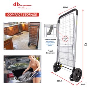 dbest products Cruiser Cart Deluxe Premium Liner Bag Shopping Laundry with Easy Detachable Hook and Loop Attachments Bolsa para Carritos de Compras