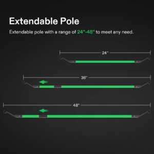 VIVOSUN Grow Tent High CFM Kit, Green Pole Range of 24"-48", Suitable for 2'x2', 3'x3', 4'x2' and 4'x4'Grow Tent, 4-Pack