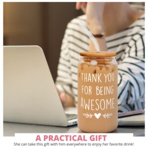 Gifts for Friends Female - Friendship Gifts for Women Friends​, Gifts for Best Friend, Gift for Women Friend ​- Best Friend Birthday Gifts for Women Friendship​ - Thank You Gifts for Women - Can Glass