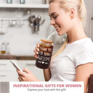 Gifts for Friends Female - Friendship Gifts for Women Friends​, Gifts for Best Friend, Gift for Women Friend ​- Best Friend Birthday Gifts for Women Friendship​ - Thank You Gifts for Women - Can Glass