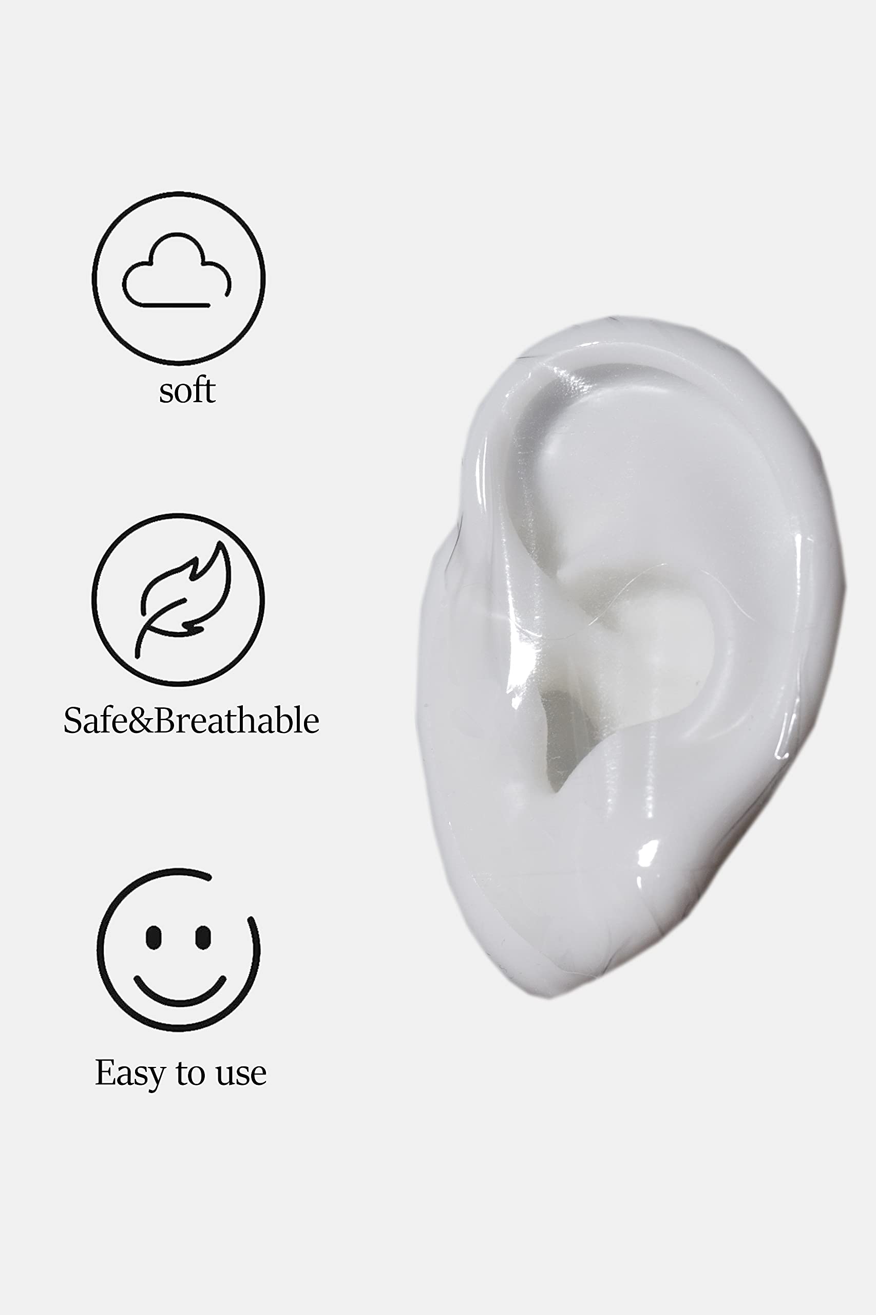 Ear Covers for Shower 100 pcs, Baby Ear Protection, Disposable Ear Protectors Waterproof for Swimming, Bathing, Surfing, and Other Water Sports.