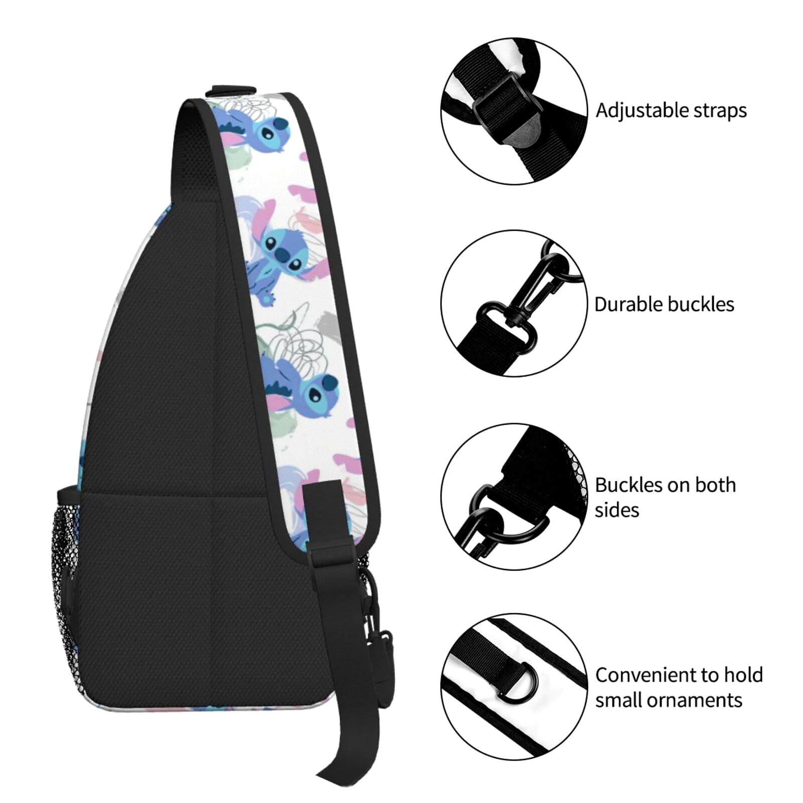 VAMIUR Cartoon Crossbody Bag, Cute Sling Bag Gym Bag, Single Shoulder Bag Large Capacity Travel Backpack Gym, Fun Daypack For Women Men