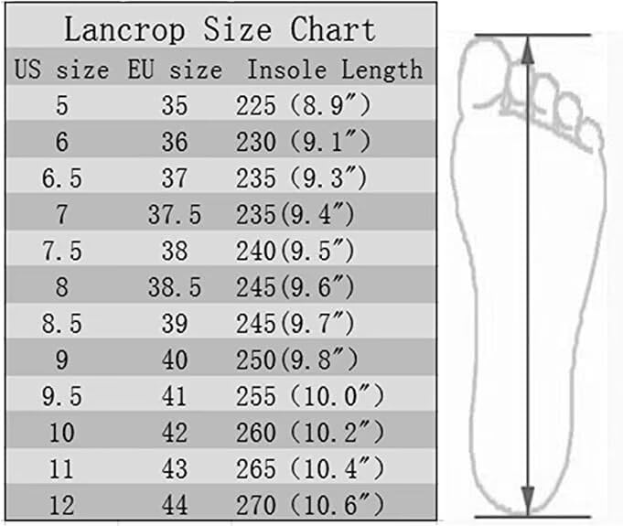 LANCROP Women's Lightweight Walking Shoes - Casual Breathable Mesh Slip On Sneakers Wide 7 US, Label 37.5 Black