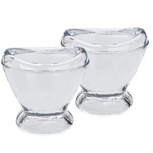 2 pcs glass eye wash cup clear eye flush cup portable eye washing kit for eye rinse