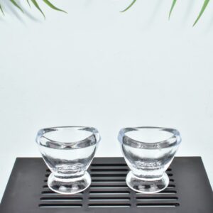 2 Pcs Glass Eye Wash Cup Clear Eye Flush Cup Portable Eye Washing Kit for Eye Rinse