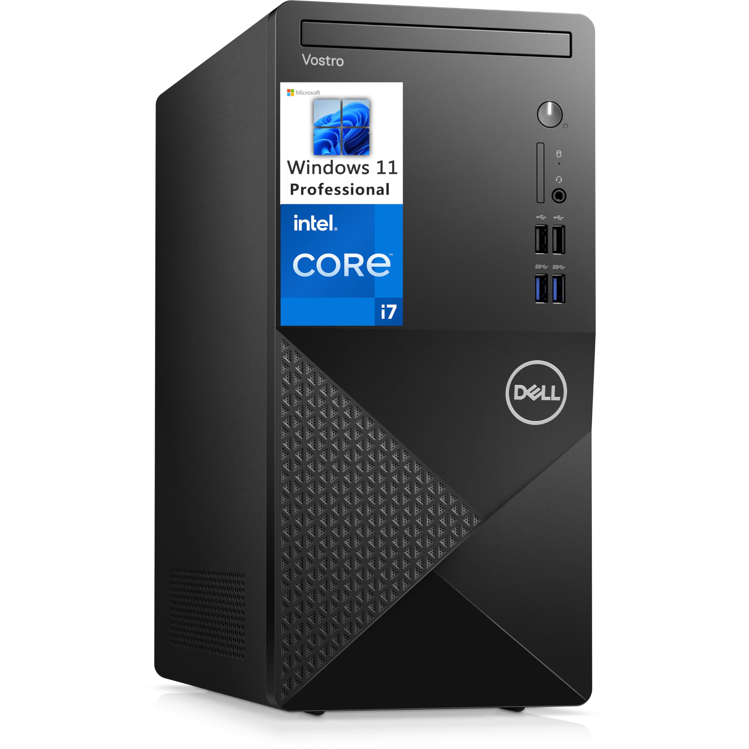 Dell Vostro 3910 Tower Business Desktop Computer, 12th Gen Intel 12-Core i7-12700 up to 4.9GHz, 32GB DDR4 RAM, 1TB PCIe SSD, WiFi, Bluetooth 5.0, Keyboard & Mouse, Wins 11 Pro, Black