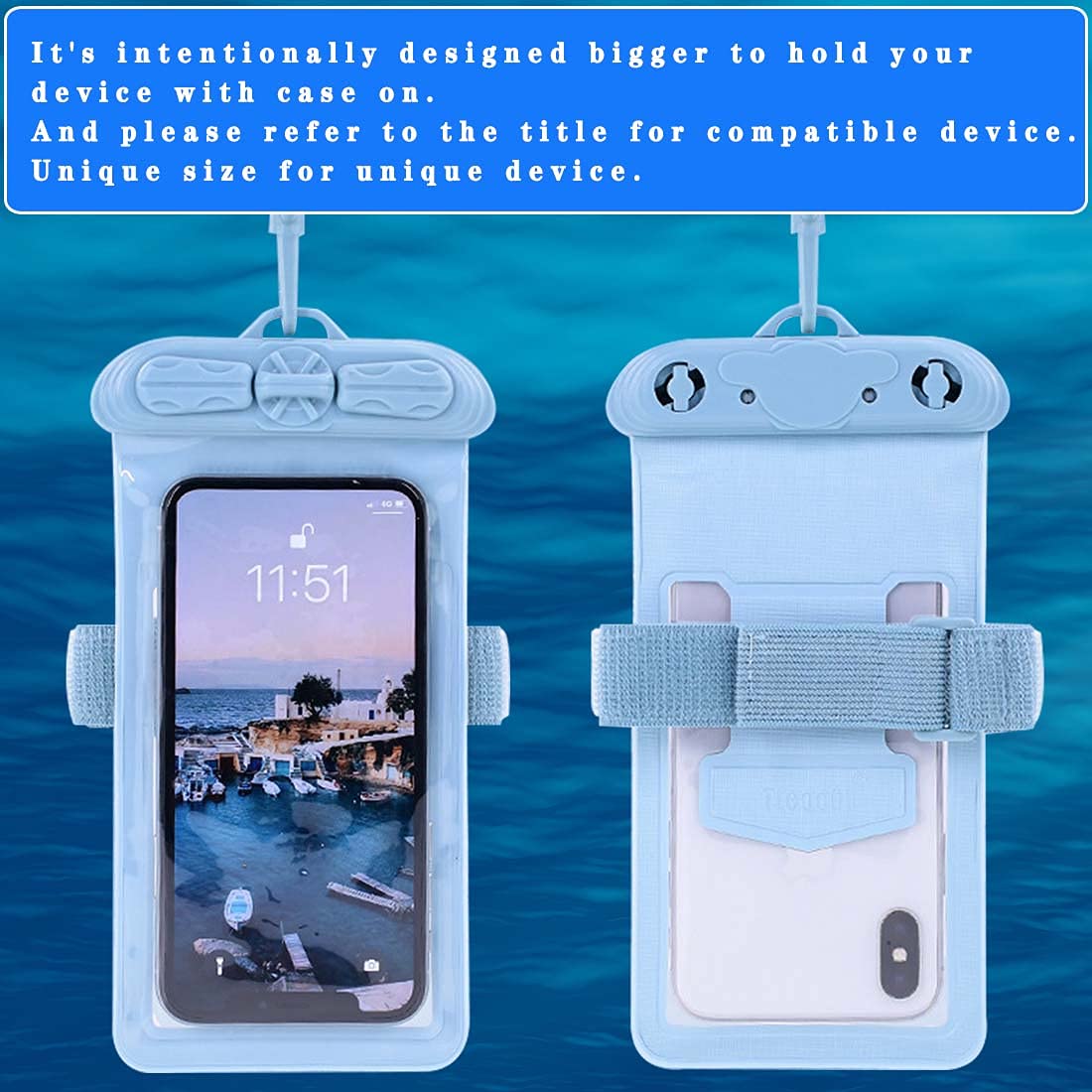 Puccy Case Cover, Compatible with Innioasis G1 MP3 Player Waterproof Pouch Dry Bag (Not Screen Protector Film) Blue