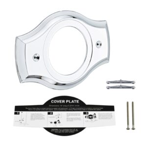 Renovation Shower Cover Plate for 2-Handle or 3-Handle to 1-Handle Shower Updates, Chrome