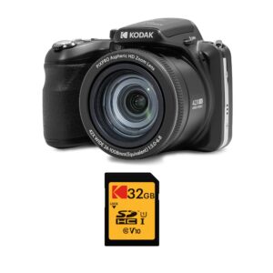 kodak pixpro az425 astro zoom 20mp digital camera with 42x optical zoom (black) with kodak 32gb sd card bundle (2 items)