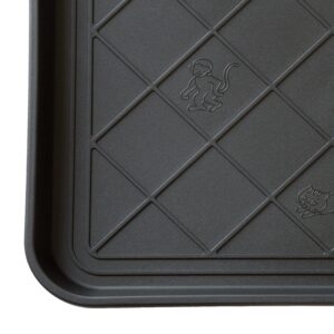 Stalwart All-Weather Boot Tray, Indoor Outdoor Doormat for All Seasons, 2 pk Small, Black