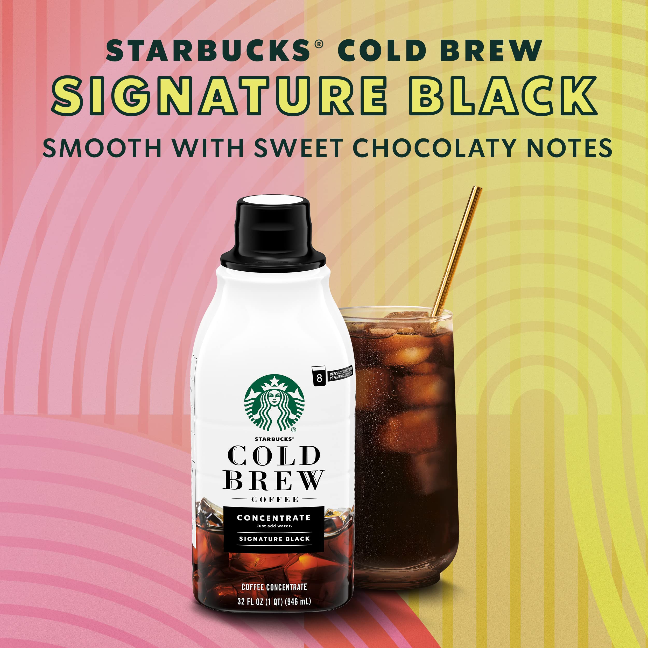 Starbucks Summer Variety Pack, K-Cup Coffee Pods Naturally Flavored Toasted Coconut Mocha And Cold Brew Concentrates Signature Black, Madagascar Vanilla, 100% Arabica, 10 pods And 32 fl oz each