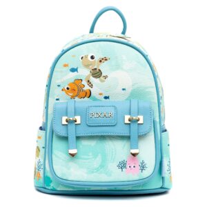 wondapop disney pixar finding nemo 11" vegan leather fashion mini backpack