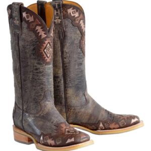 Tin Haul Women's Tribe Vibes Western Boot Broad Square Toe Brown 7 M US