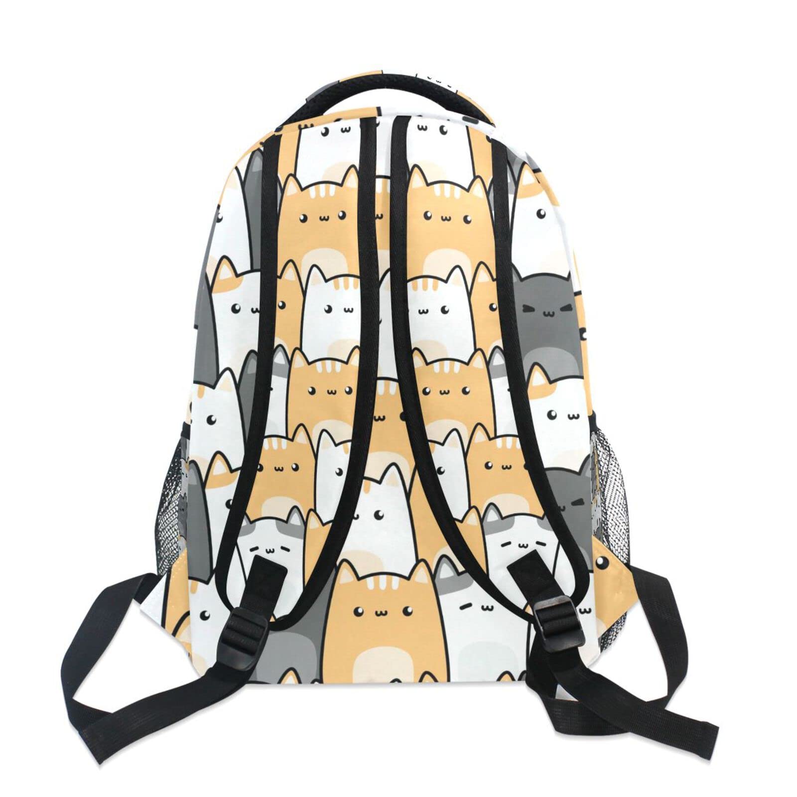 Miaoquhe Cute Cats Backpack for Girls Teenage, Cartoon Animal Backpacks Waterproof Durable School Backpack Personalized Laptop for Hiking Traveling Camping