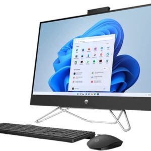 HP 27" FHD All-in-One Desktop, Intel Core i7-1255U Processor, 12GB RAM 256GB SSD, WiFi, Bluetooth, Webcam, Wireless Keyboard & Mouse, Windows 11 Pro, Black