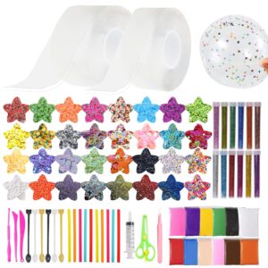 liyar nano tape bubble kit 80 pack nano bubble kit,2 roll nano tape with clay viral nano bubble tape fidget toys adults girls toys party favors unique toys nano tape bubble kit for kids