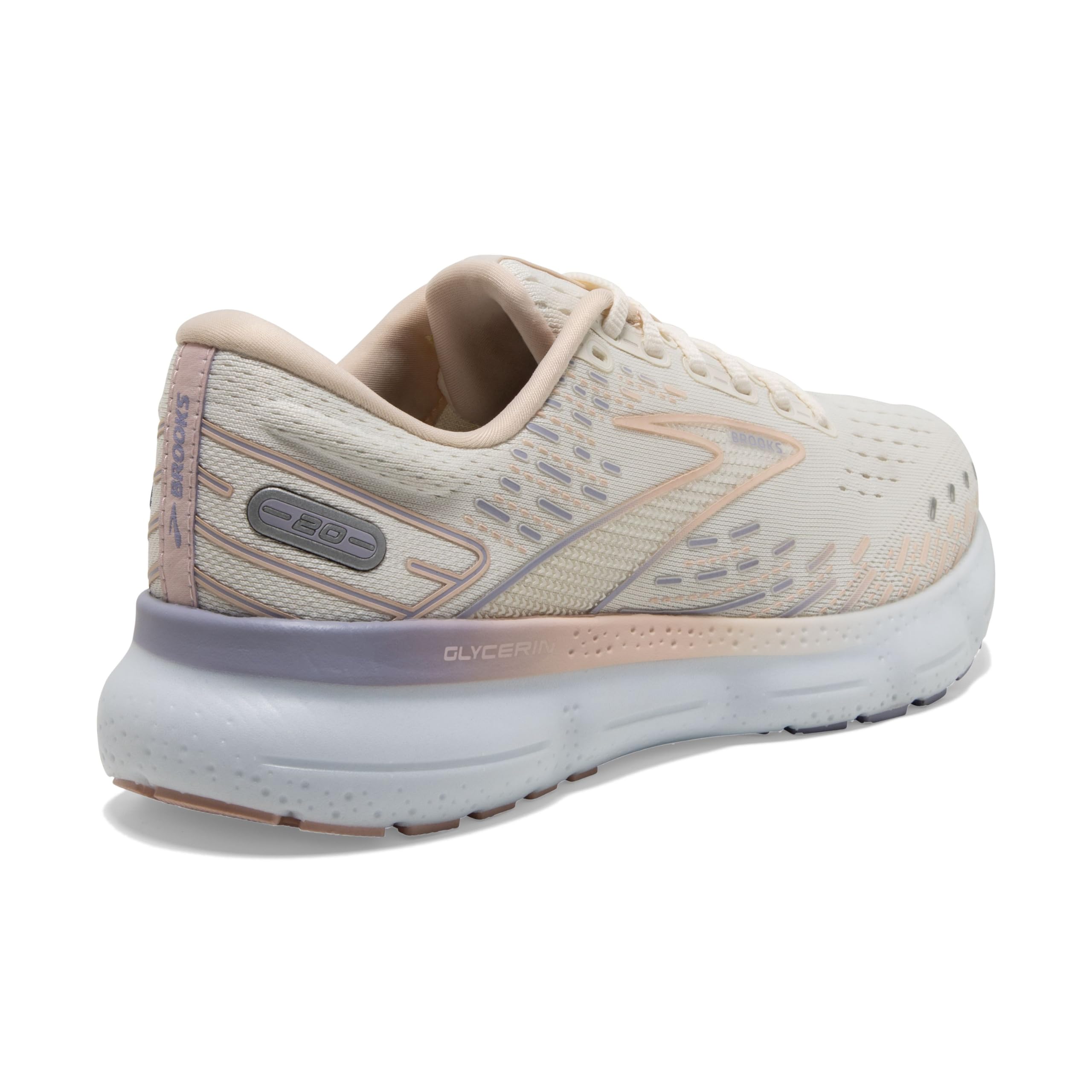 Brooks Glycerin 20 Snow White/Blush/Cosmic Sky 11 B (M)