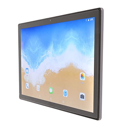 Airshi Tablet PC, Dual Camera Business Tablet Gray Octa Core CPU 10 Inch for Family (US Plug)